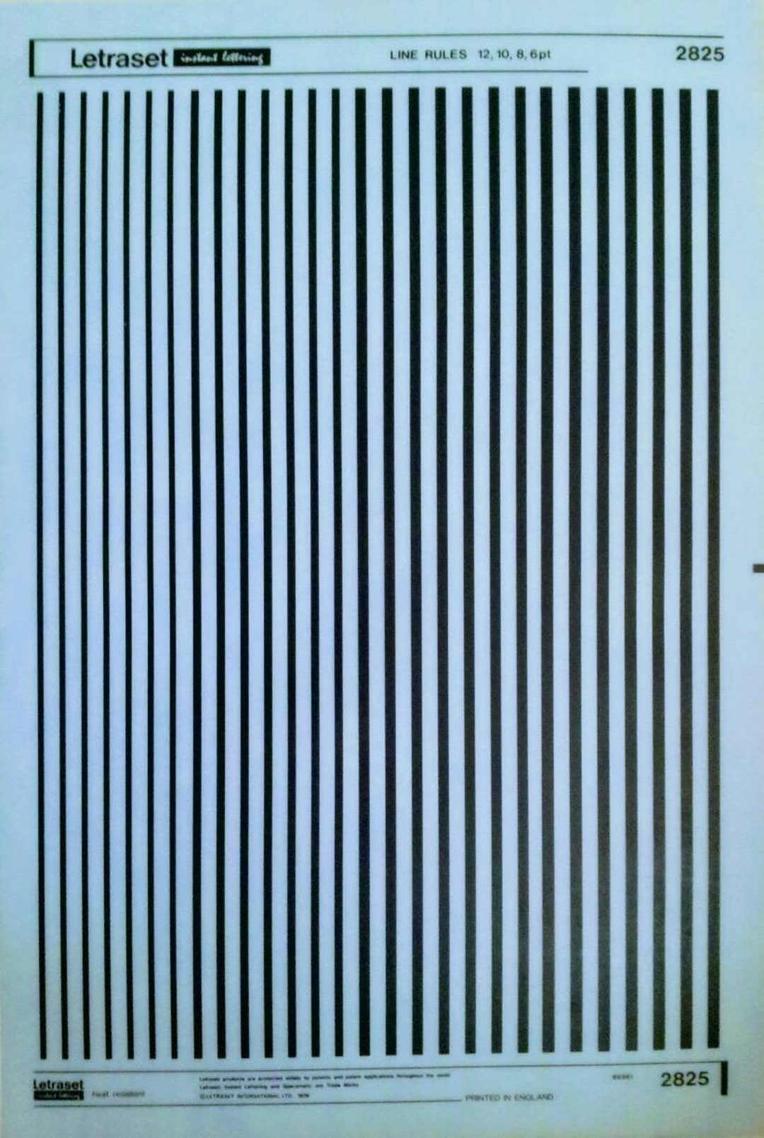 LINE RULES / LINES - Letraset Instant Rub on Transfers (choose ...