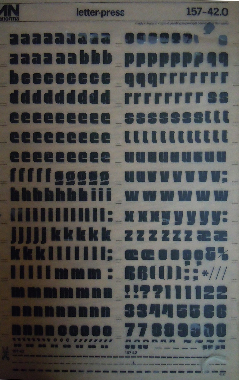 NEIL BOLD Letraset / Mecanorma Instant Rub on Letter - Etsy