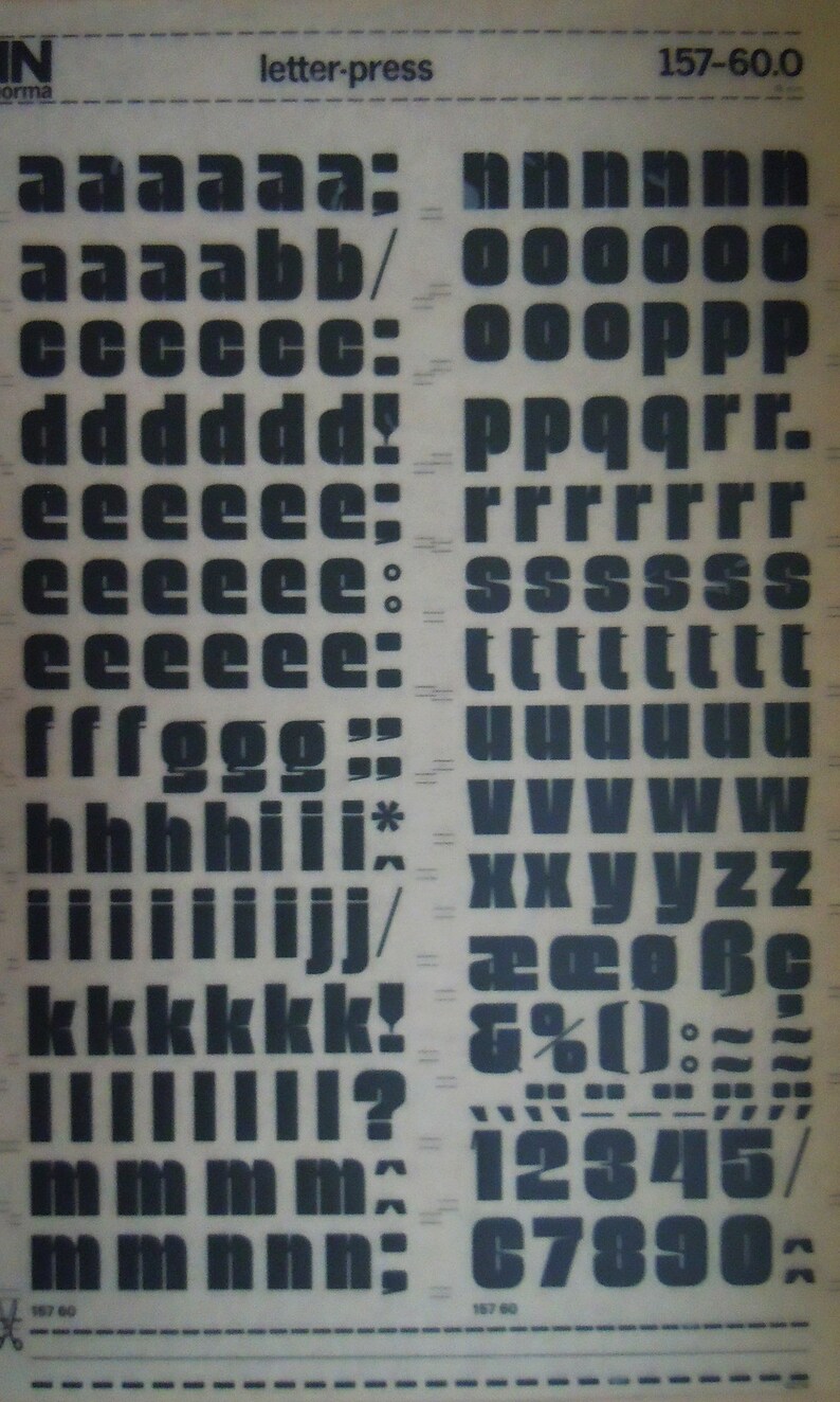 NEIL BOLD Letraset / Mecanorma Instant Rub on Letter - Etsy
