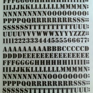 STENCIL BOLD (72pt/48pt/36pt) Letraset Vintage Instant Rub on Letter ...