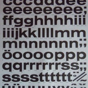 VENUS BOLD EXTENDED (16pt/66pt/96pt) Letraset Vintage Instant Rub on ...