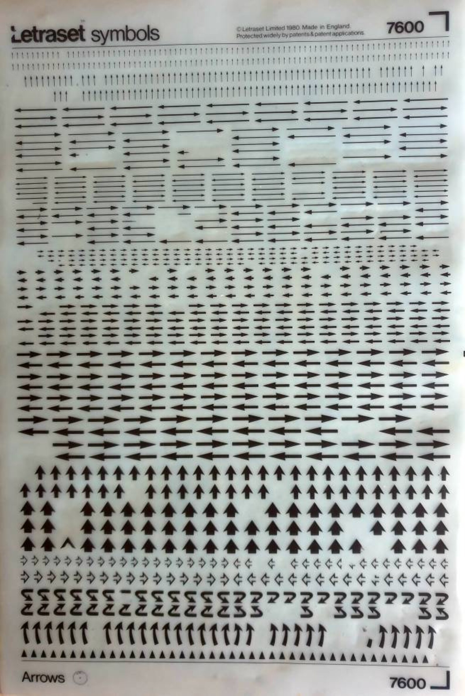 ARROWS Symbols Letraset Rub on Symbol Shape Transfers - Etsy
