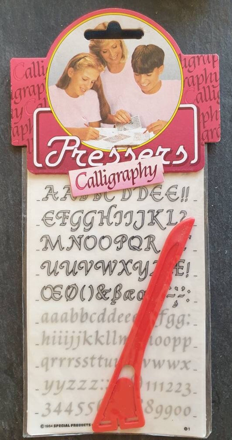 CALLIGRAPHY White/red/green/blue Rub on Letter Transfers - Etsy New Zealand