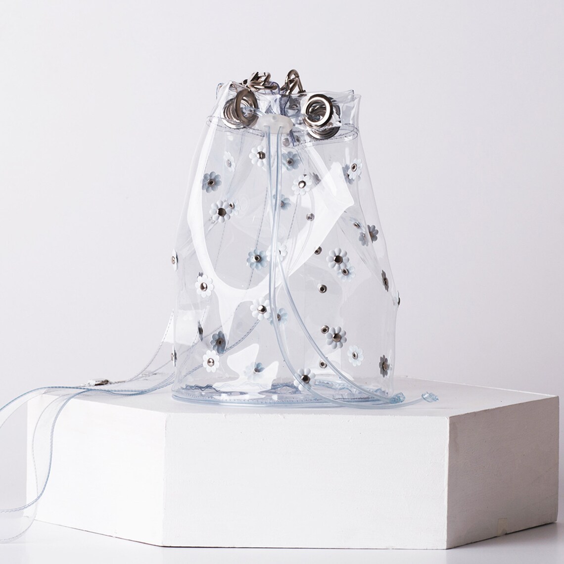 PVC Bucket Bag With Daisy Studs Removable | Etsy