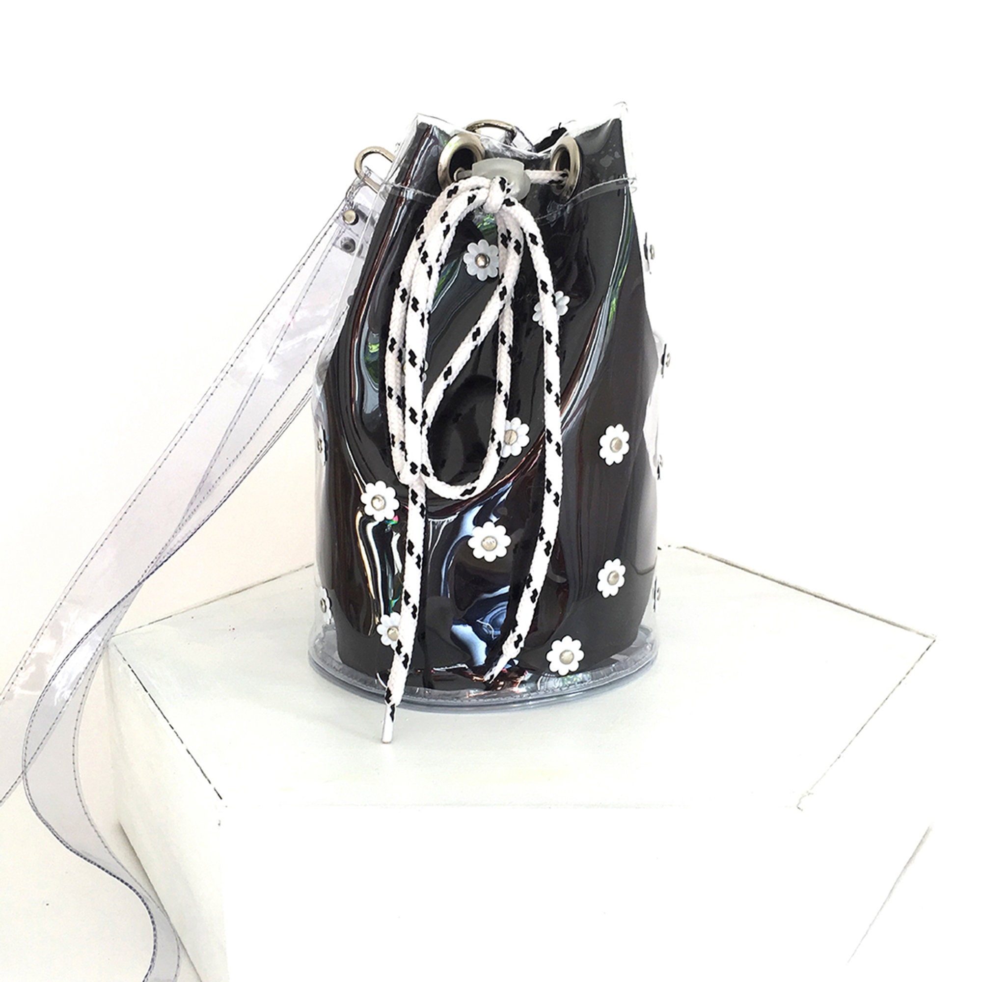 PVC Bucket Bag With Daisy Studs Removable - Etsy