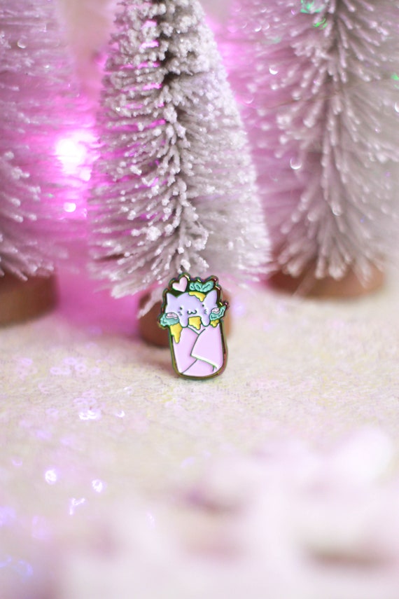 Purrito Rainbow Plated Enamel Pin | Etsy