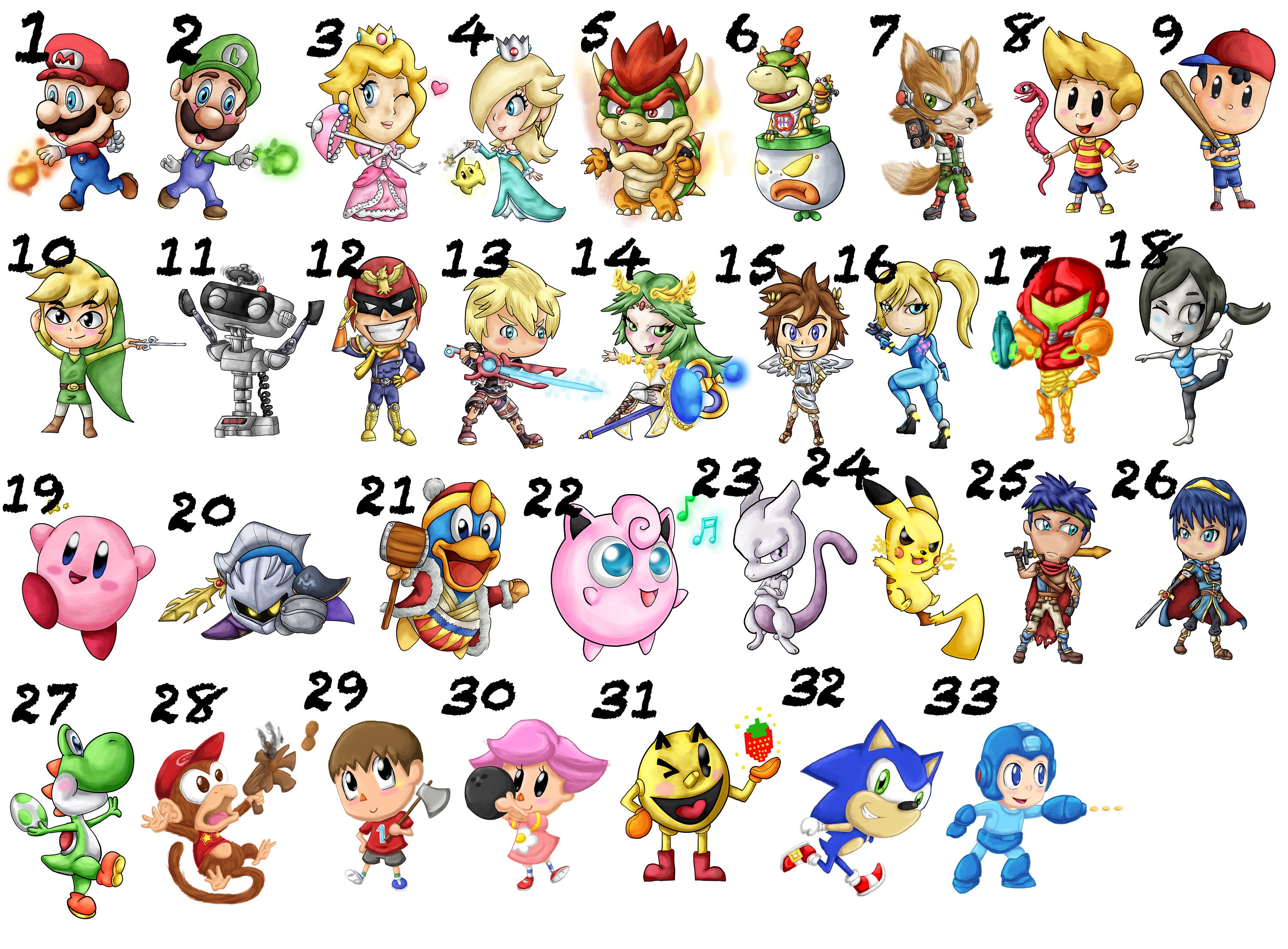 Super Smash Brothers Stickers - Etsy