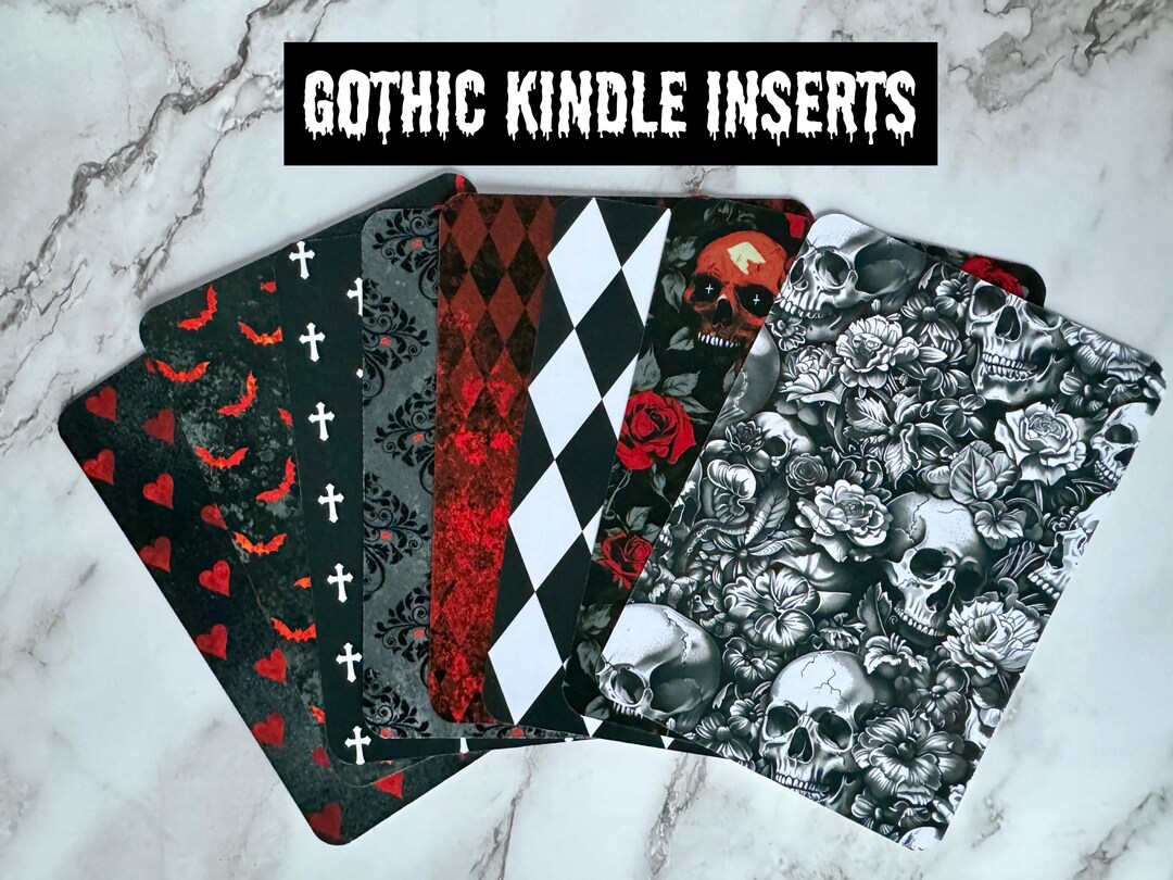 Gothic Cardstock Kindle Inserts for Clear Case | Kindle Accessories ...