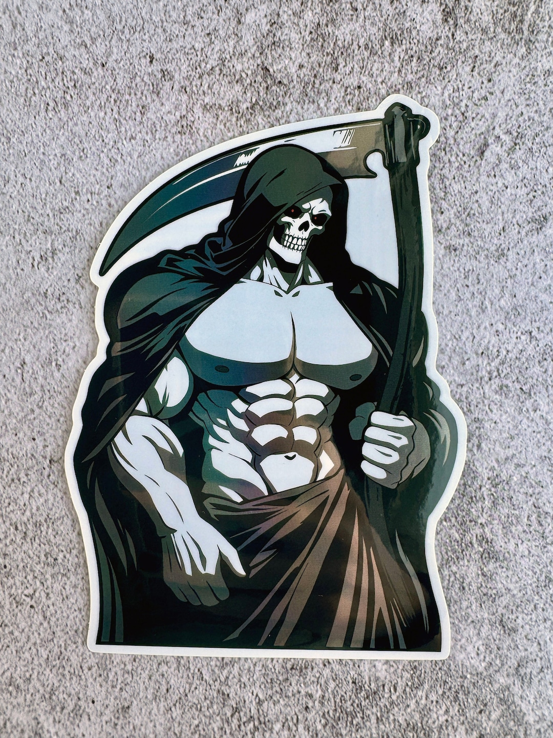 6 Holographic Grim Reaper Sticker, Anime Sticker, Gym Sticker, Buff ...