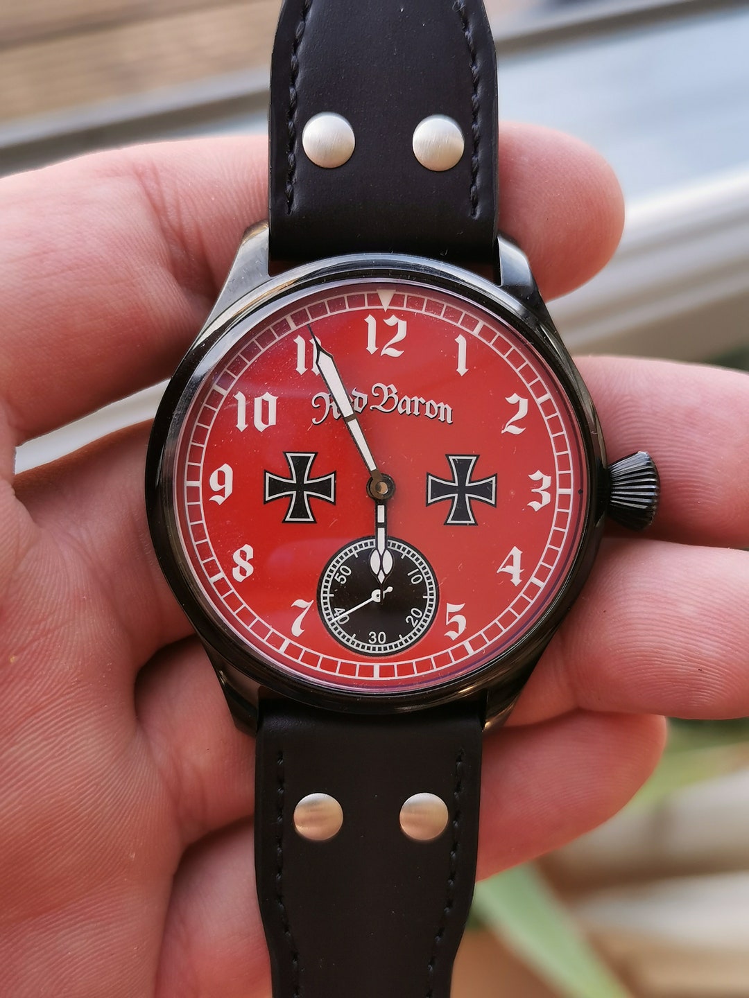 Unitas 6498-2 the Red Baron Pilot Watch Limited Edition - Etsy