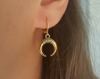 Half moon earring | Etsy