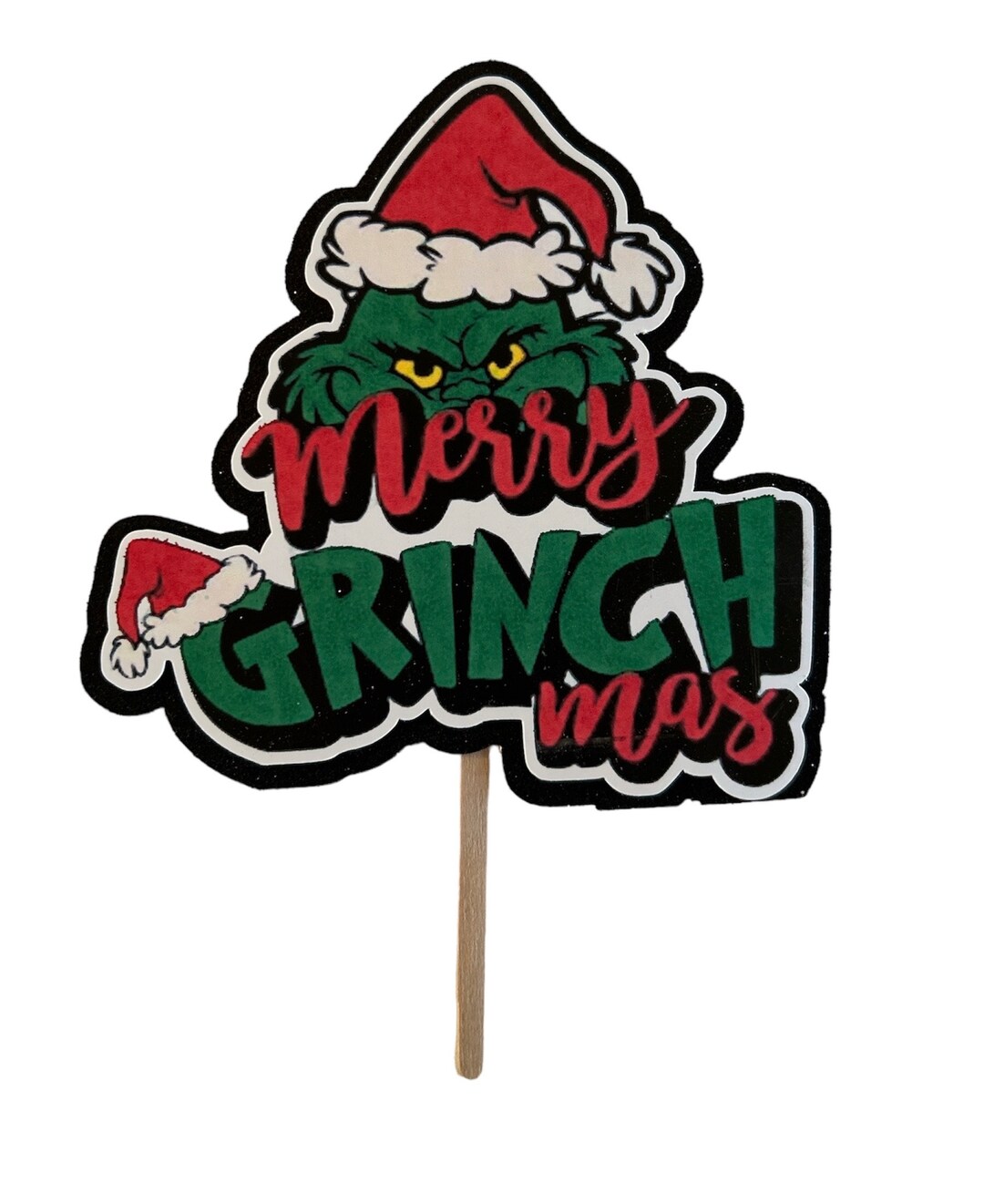 The Grinch Merry Grinchmas Card Cake Topper Christmas 3 - Etsy