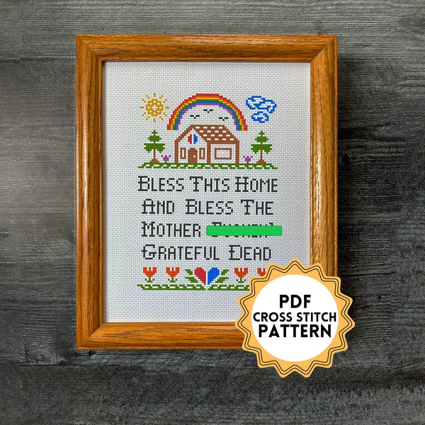 Grateful Dead Cross Stitch - Etsy