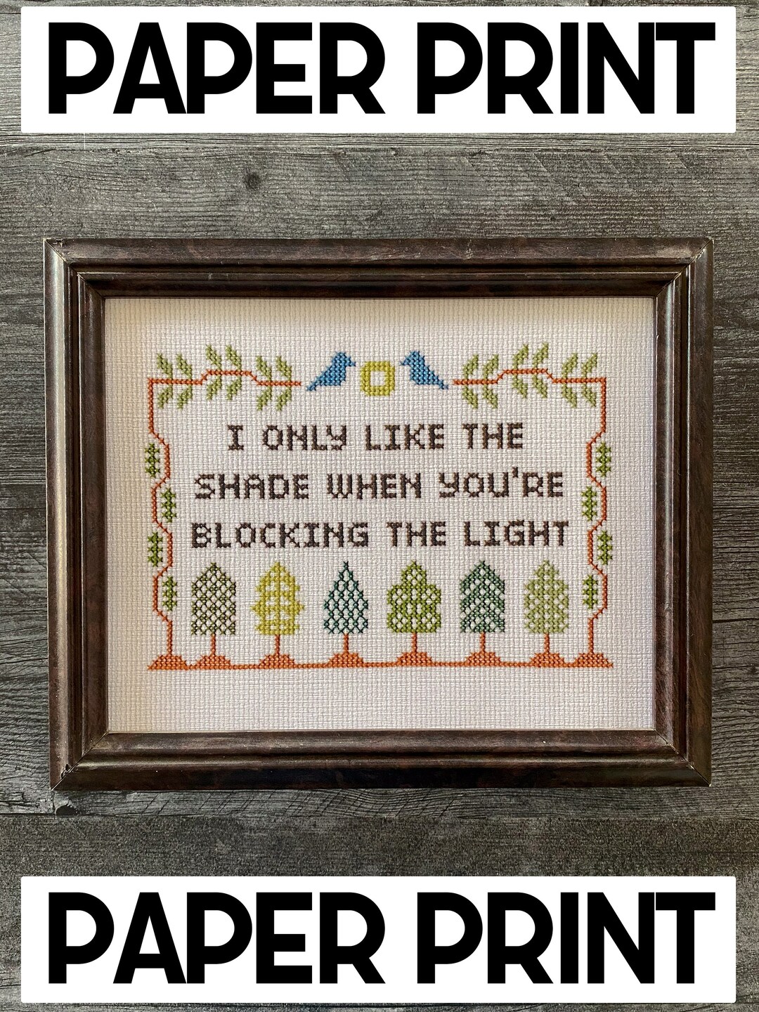 Shade Lyrics Original Phish Cross Stitch Art PAPER PRINT - Etsy