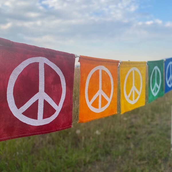 Peace Prayer Flags - Etsy