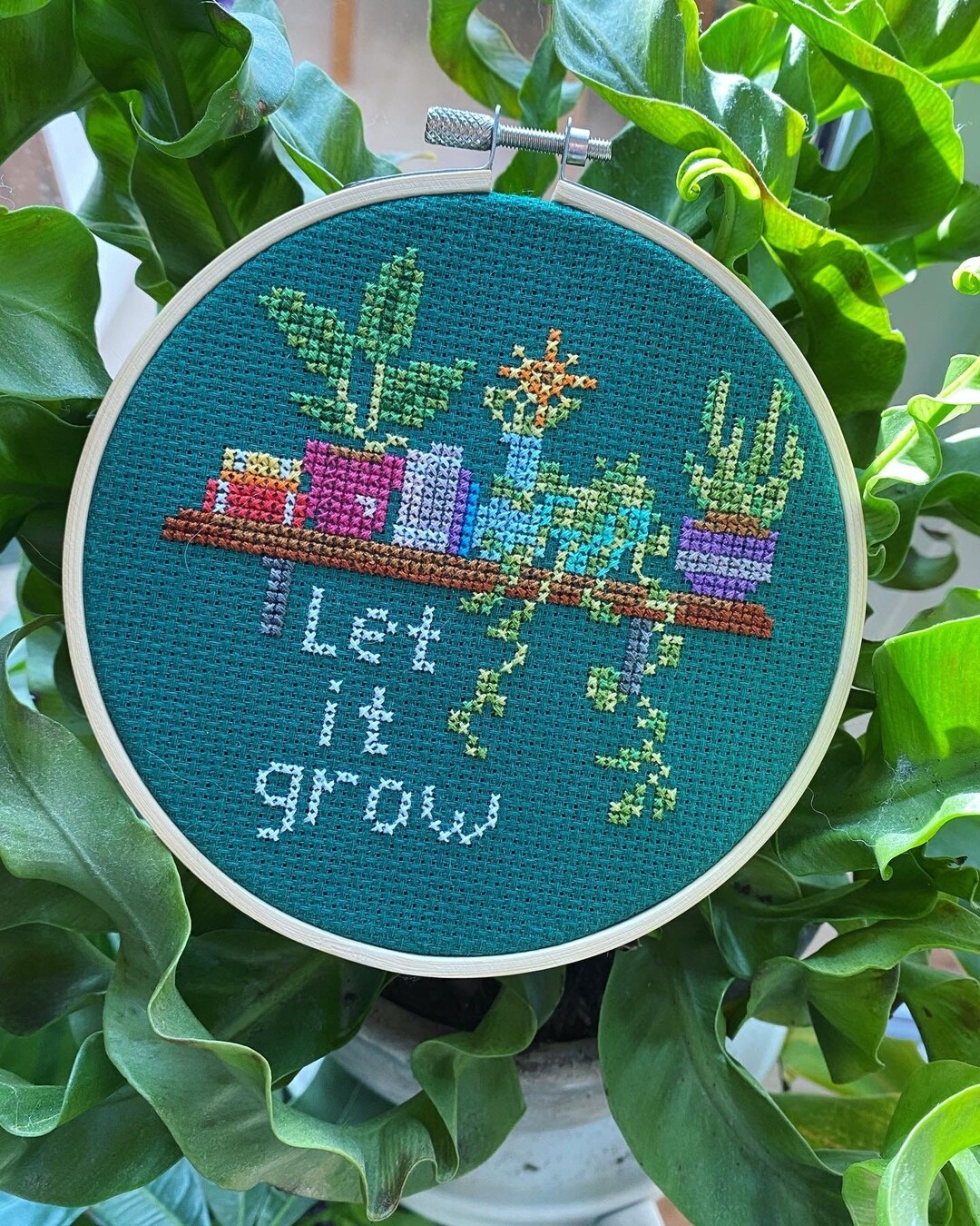 Let It Grow Cross Stitch Craft Kit - Garden Plants Cross Stitch Kit ...