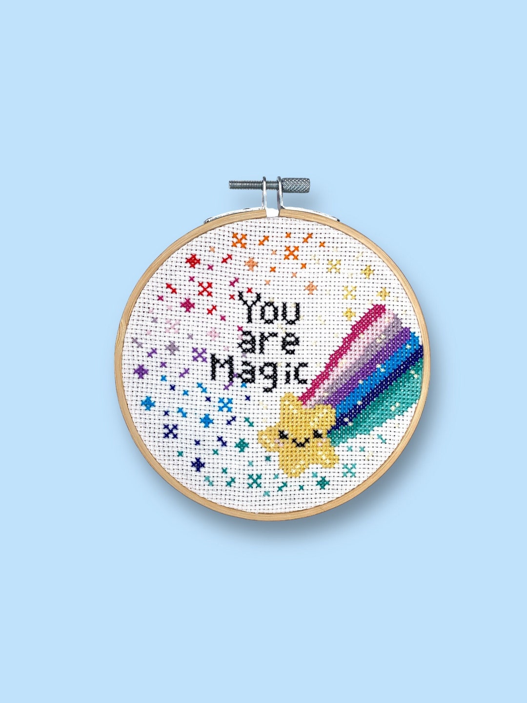 Star Cross Stitch Kit, Shooting Star, You Are Magic, Modern Cross ...