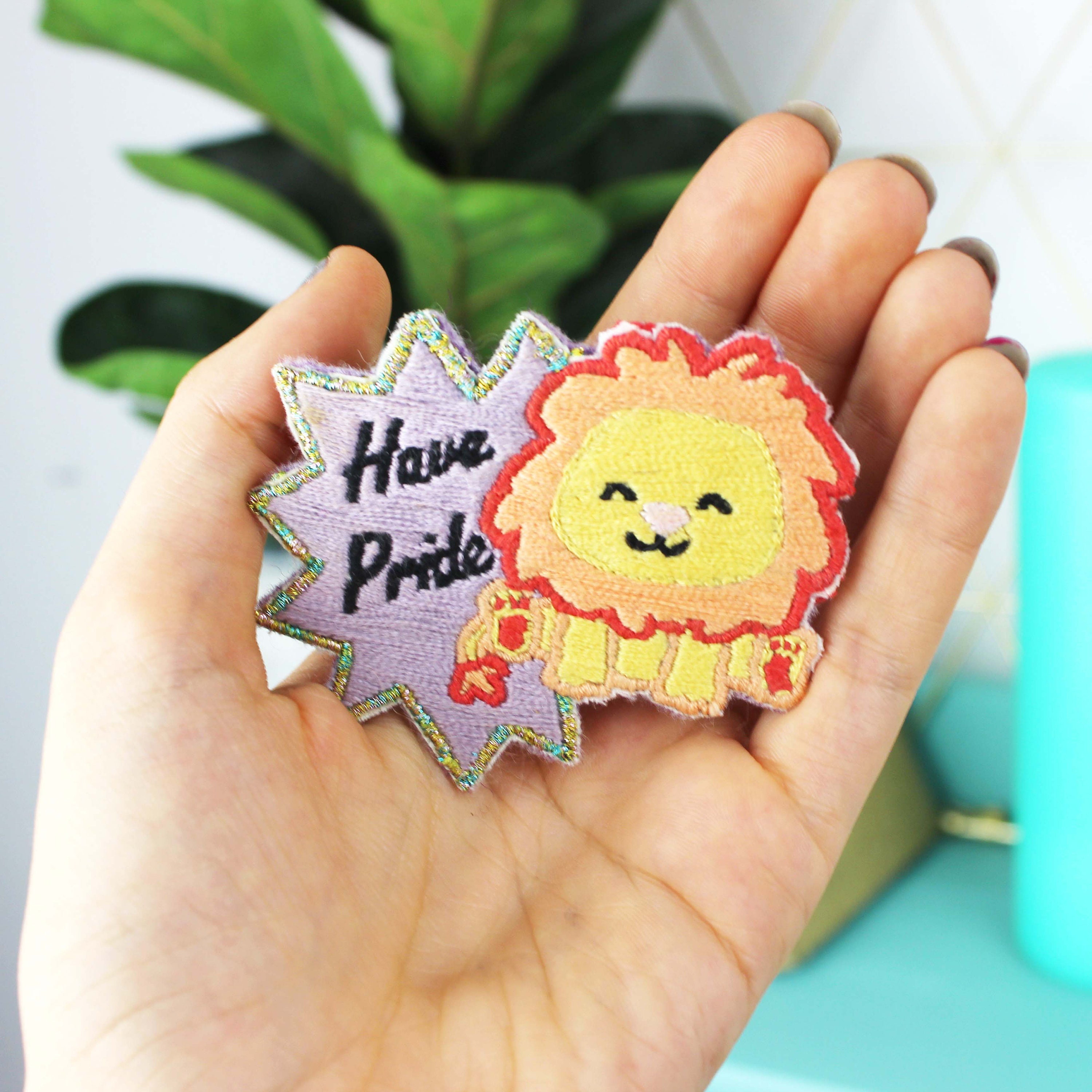 Lion Embroidery Patch Kit Beginners Craft Kit | Etsy