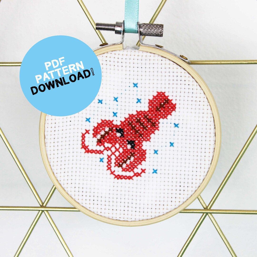 Lobster Mini Cross Stitch Downloadable PDF Pattern How To, Cross Stitch ...