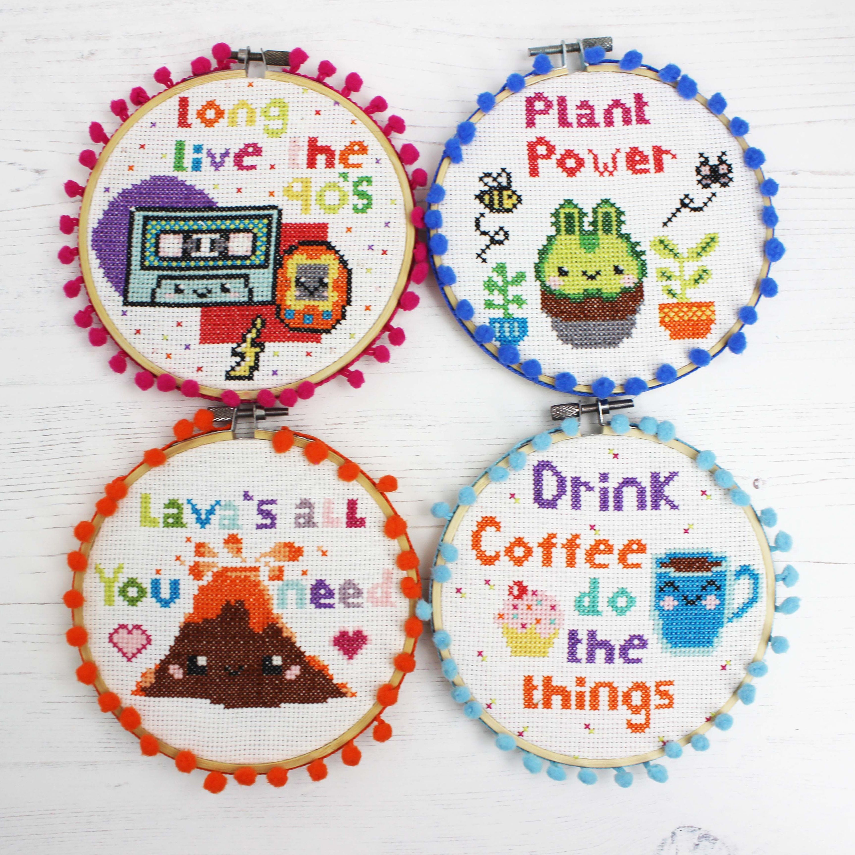 Volcano Cross Stitch Kit Craft Kit - Etsy