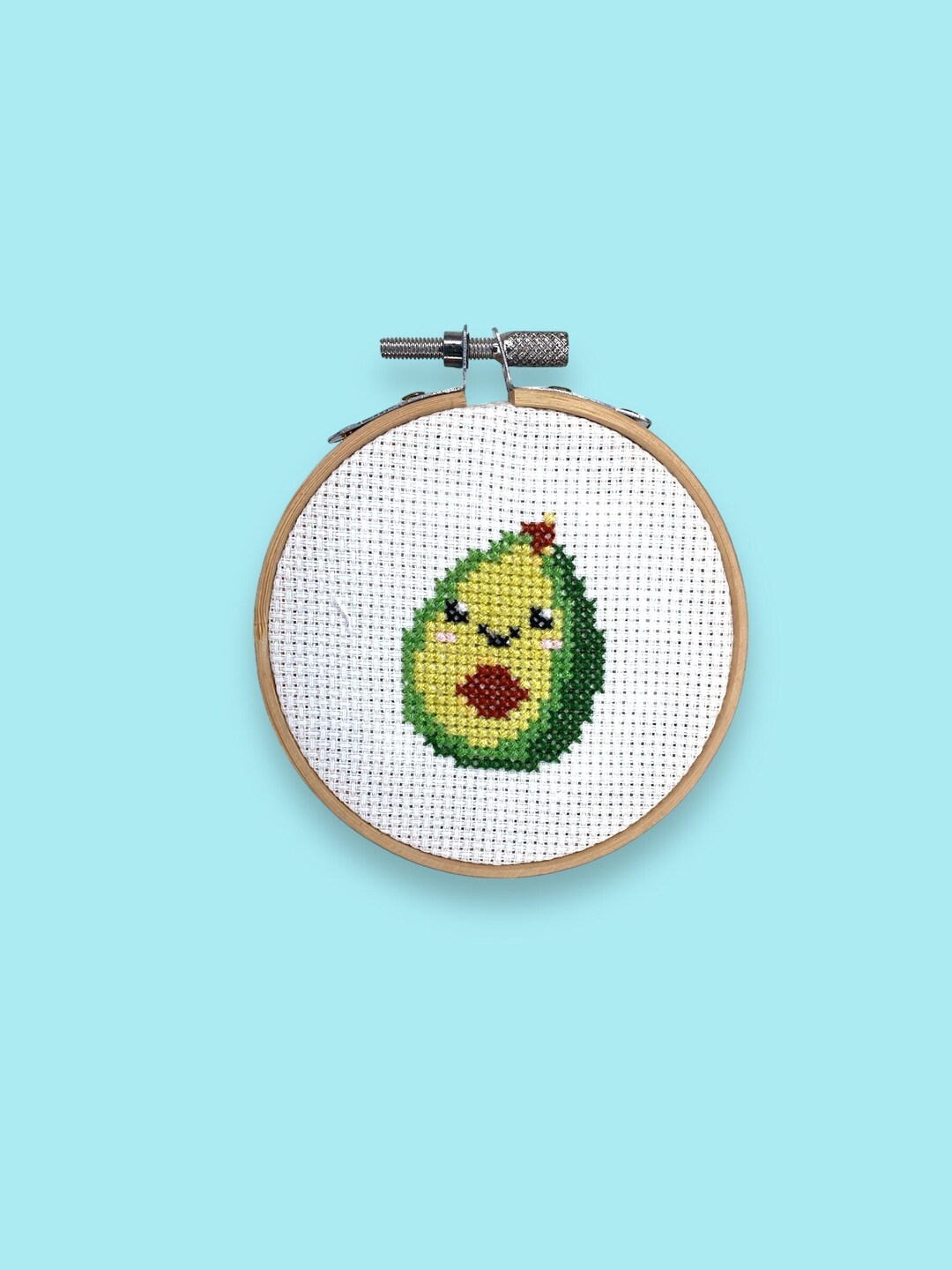 Avocado Crafting, Avocado Cross Stitch, Mini Cross Stitch Kit, Cute ...