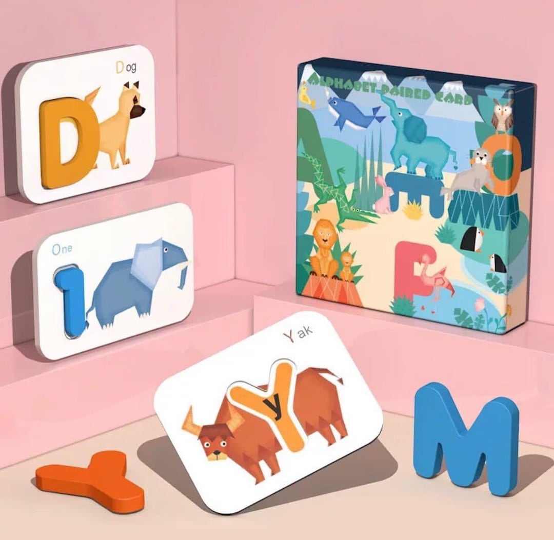 Alphabet and Number Matching Cards - Etsy