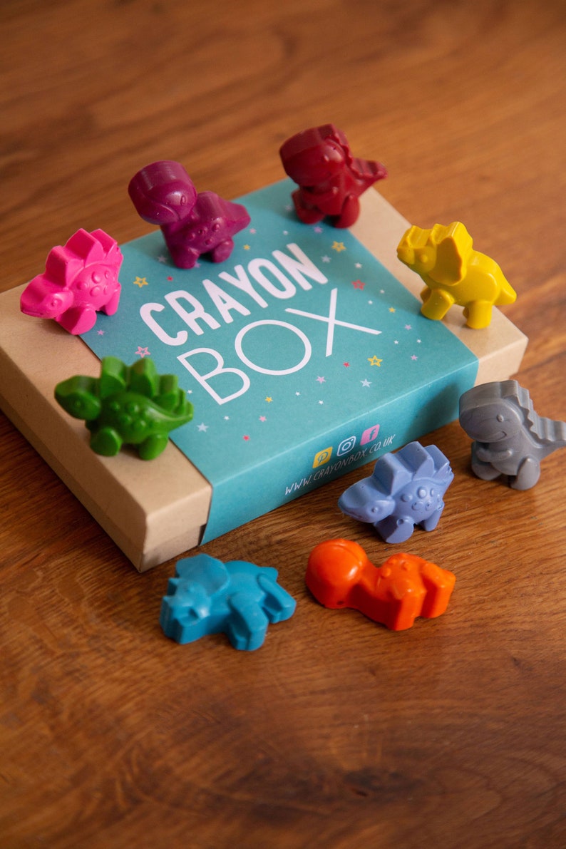Crayon Box Crayons Dinosaur Crayons - Etsy