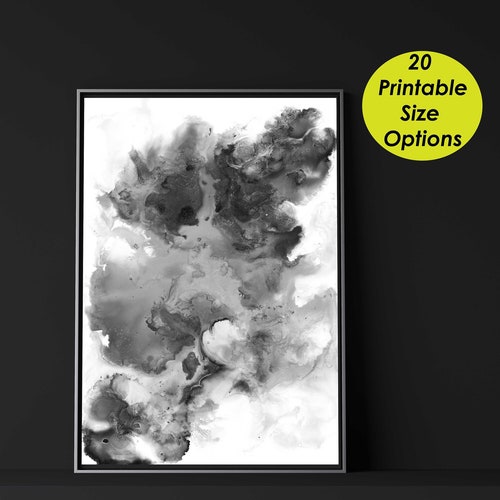 Printable Abstract Art Black and White Minimalist Art - Etsy