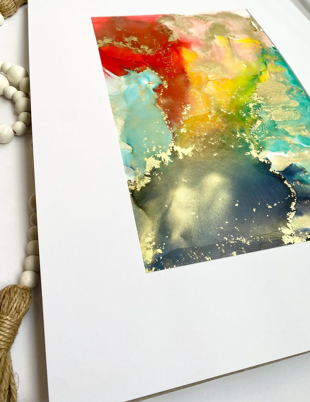 18x24 Original Rainbow Abstract Painting, Maximalist Wall Art, Funky ...