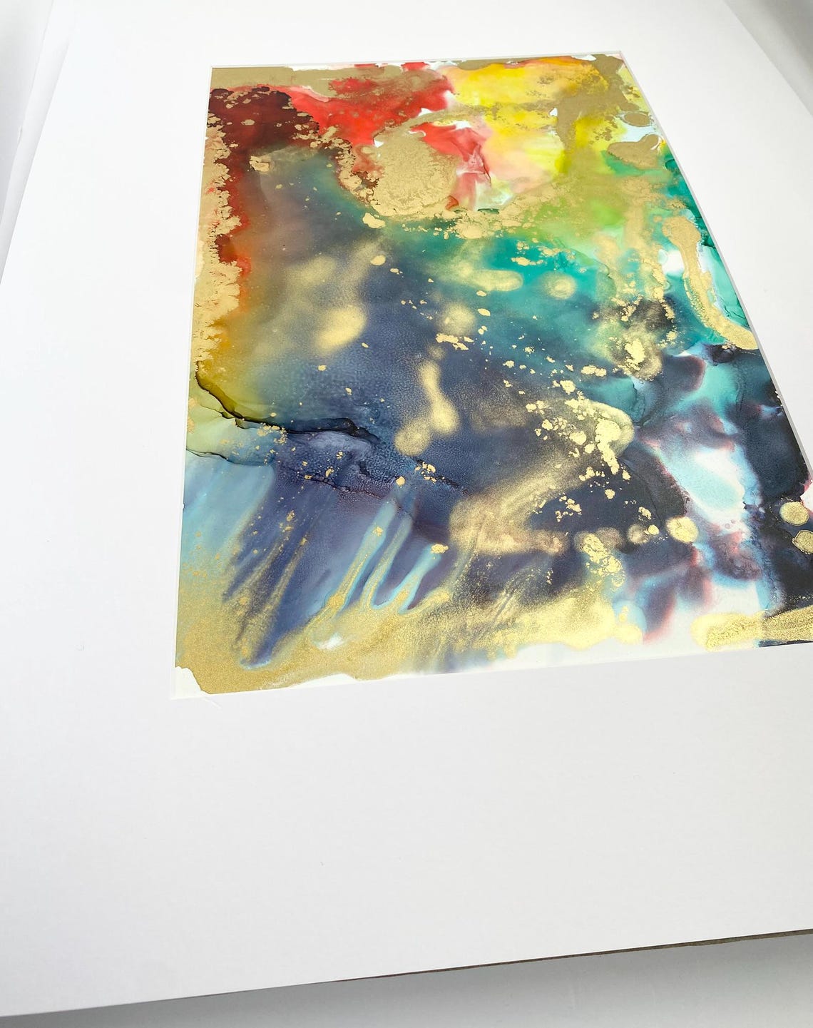 18x24 Original Rainbow Abstract Painting, Maximalist Wall Art, Funky ...