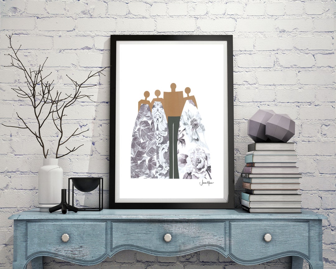 Family Portrait, African American Family Art, Art Print Yourself ...