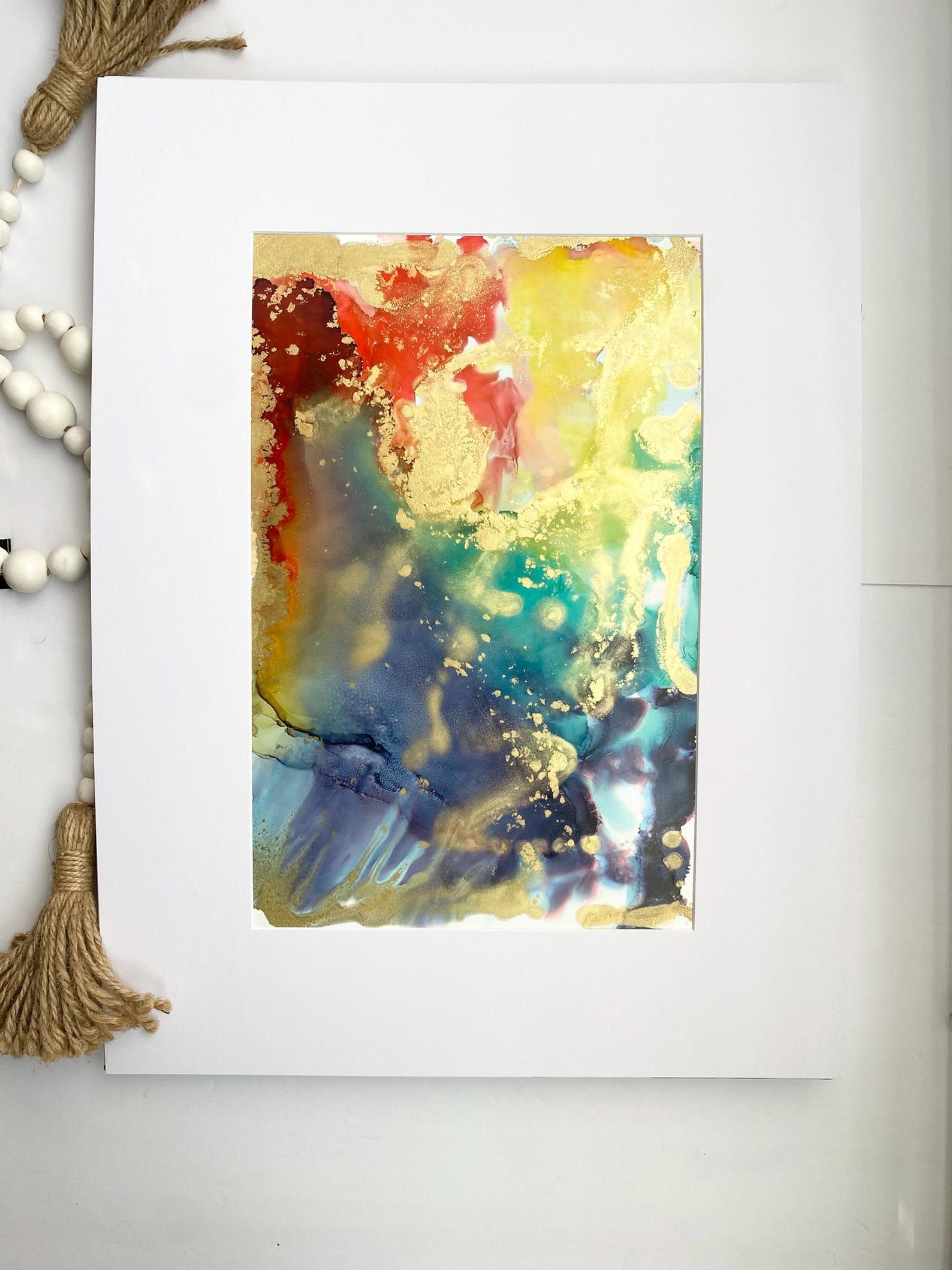 18x24 Original Rainbow Abstract Painting, Maximalist Wall Art, Funky ...