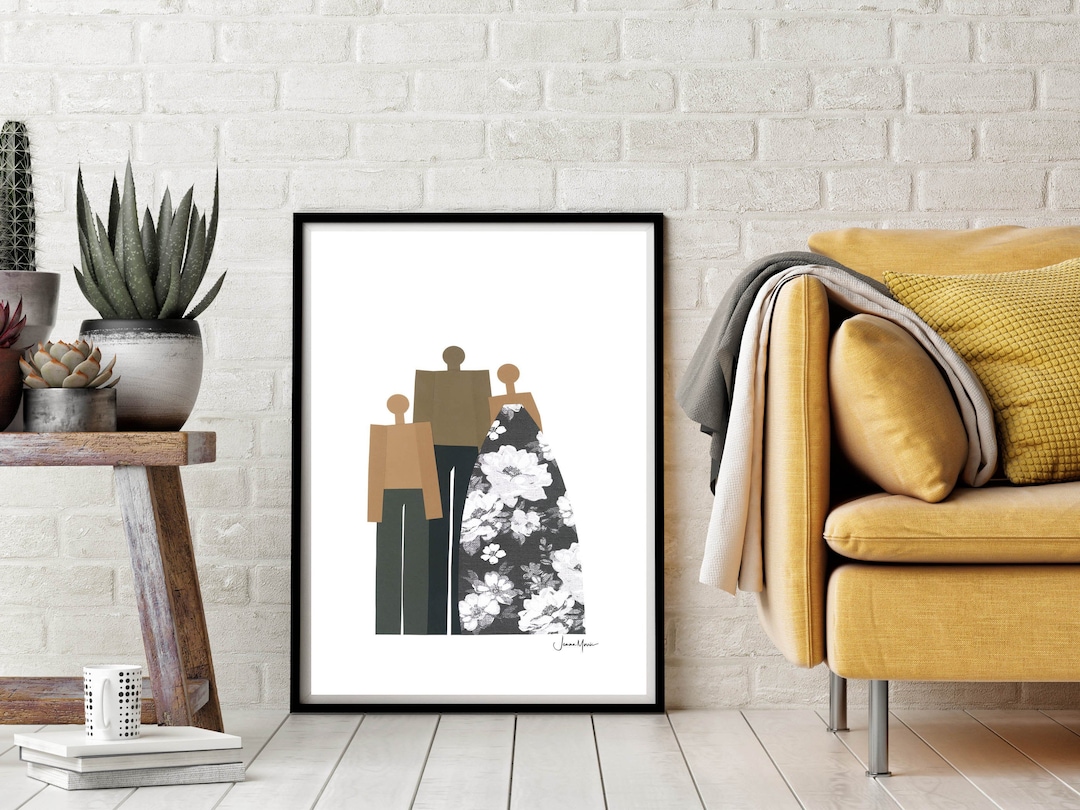 Family of 3, African American Art, Printable Art, Black Business ...