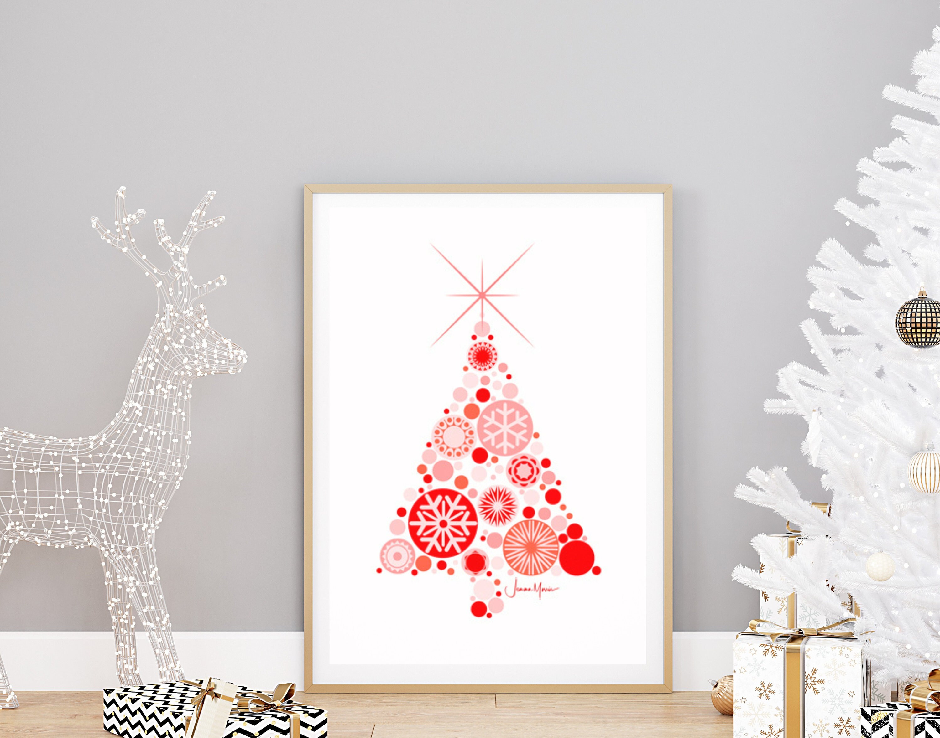 Modern Holiday Art, Holiday Printable Wall Art, Seasonal Decor ...
