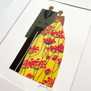 Original Paper Art, Couple Portrait, Couples Portrait, Sentimental Gift ...