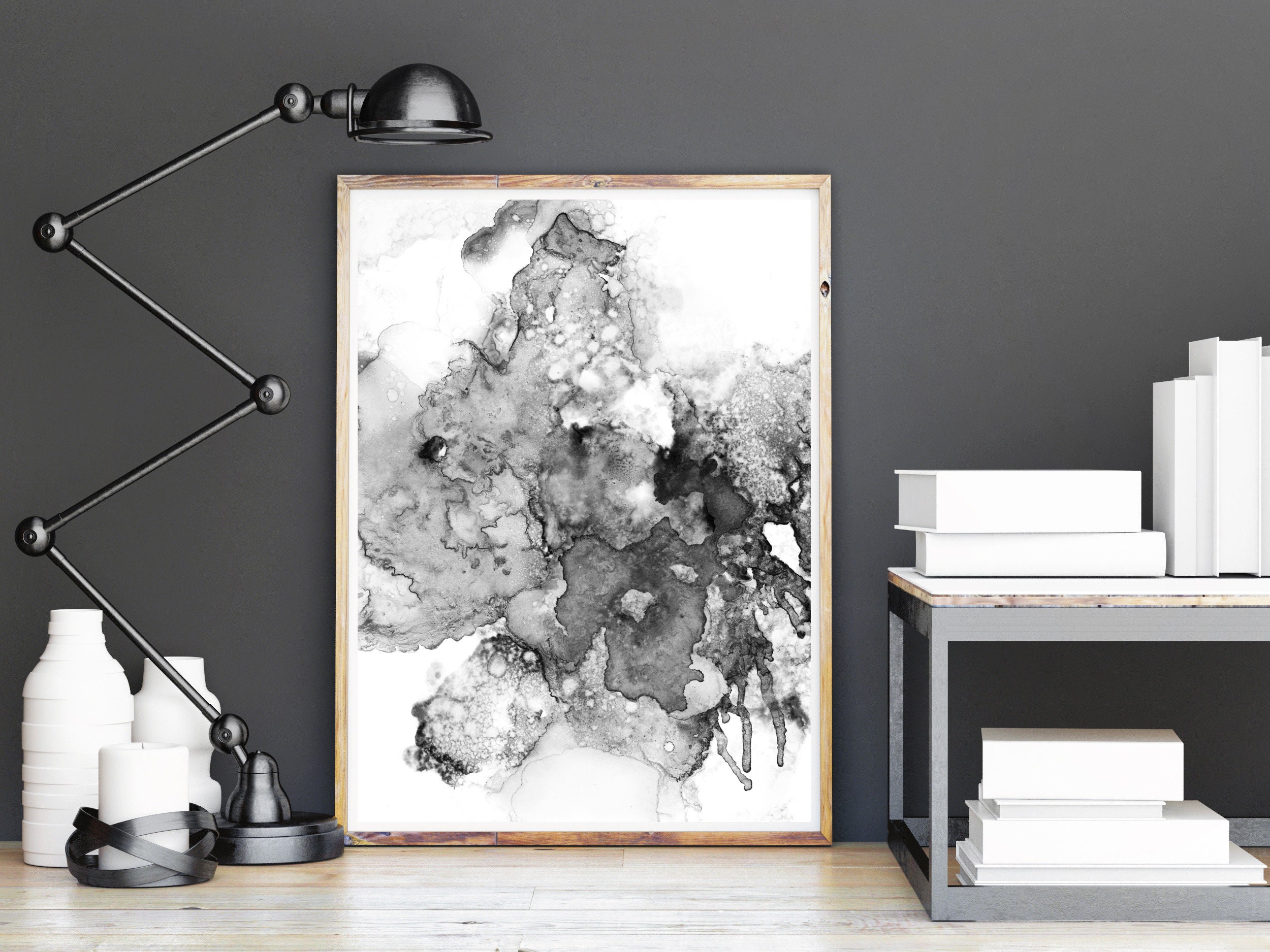 Printable Art, Abstract Printable, Black and White Printable Art ...