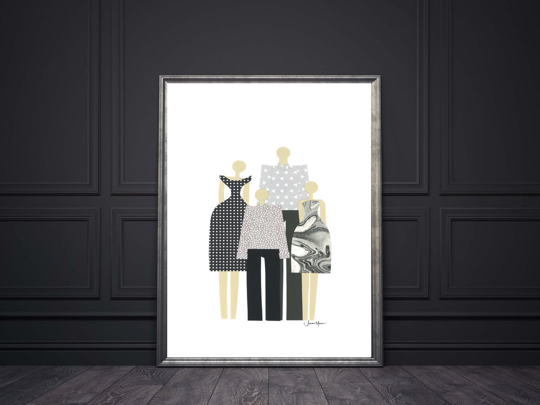 Printable Family Portrait, Family Art Portrait, Minimalist Family ...