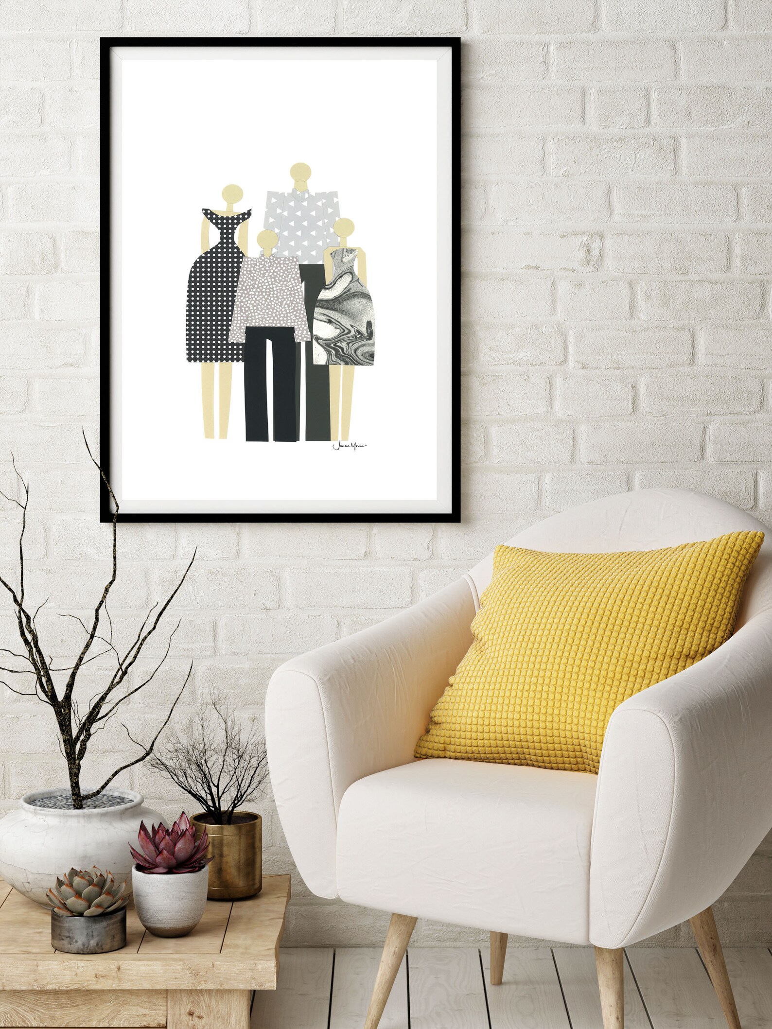 Printable Family Portrait Family Art Portrait Minimalist | Etsy