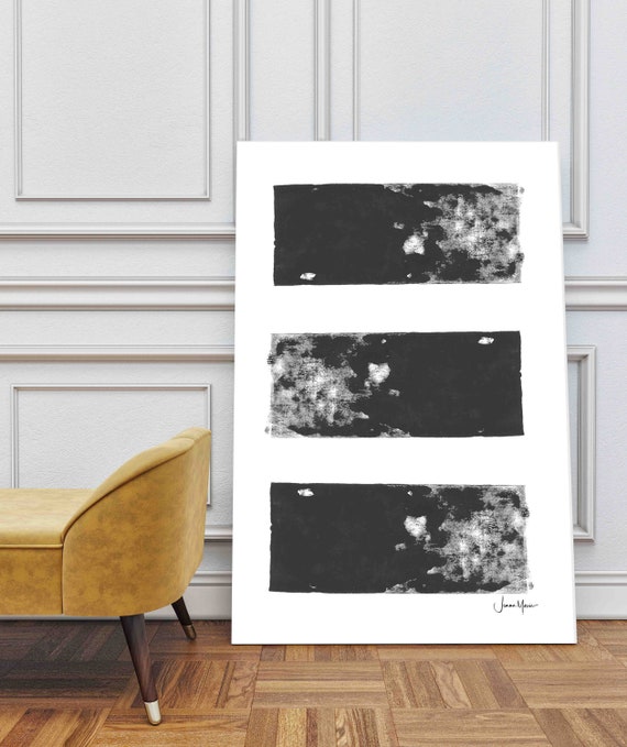 Printable Abstract Art Black and White Minimalist Art | Etsy