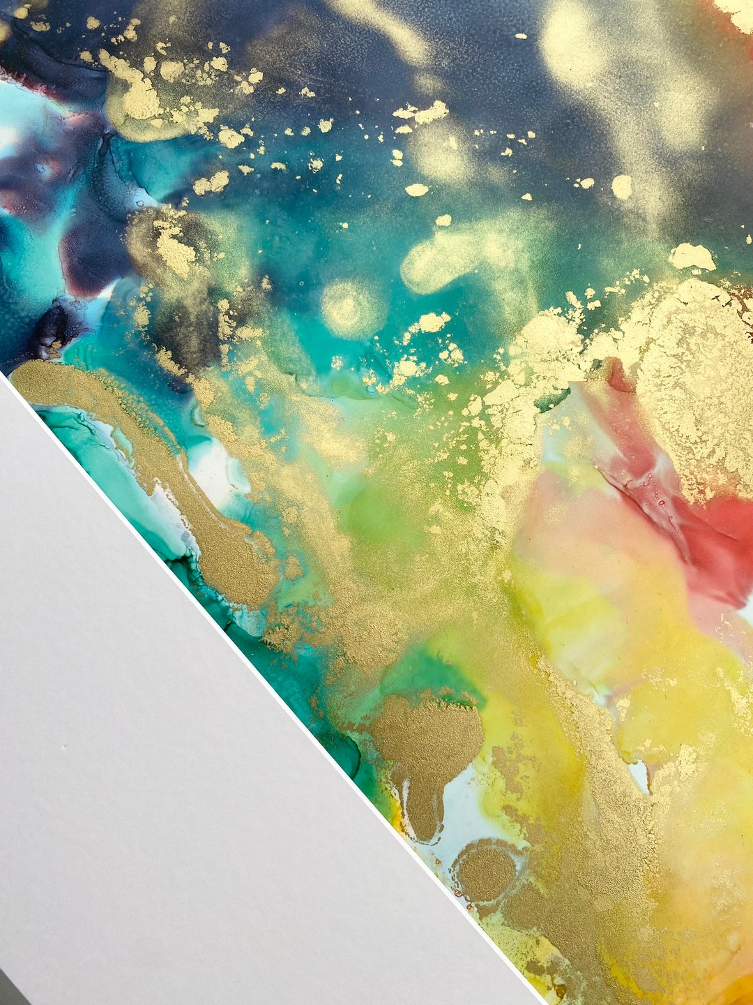 18x24 Original Rainbow Abstract Painting, Maximalist Wall Art, Funky ...