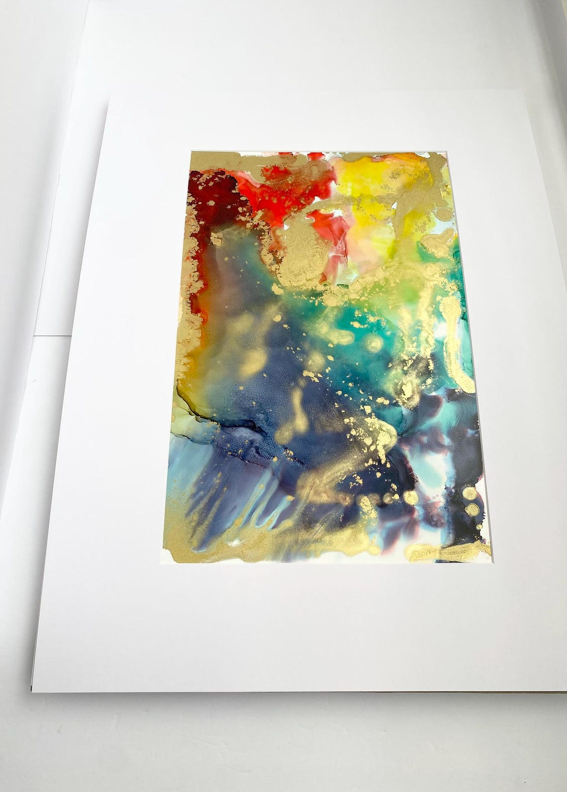 18x24 Original Rainbow Abstract Painting, Maximalist Wall Art, Funky ...