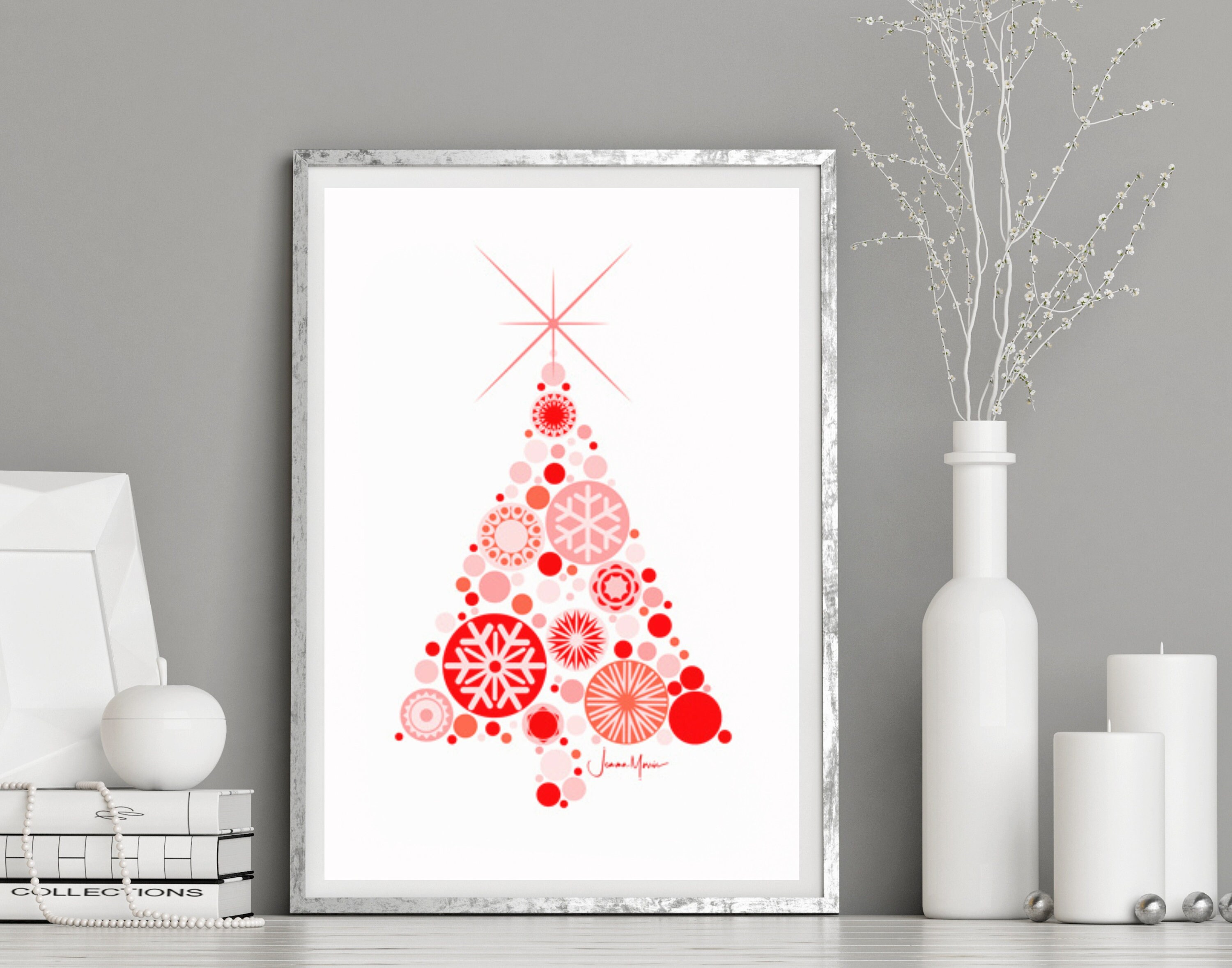 Modern Holiday Art, Holiday Printable Wall Art, Seasonal Decor ...