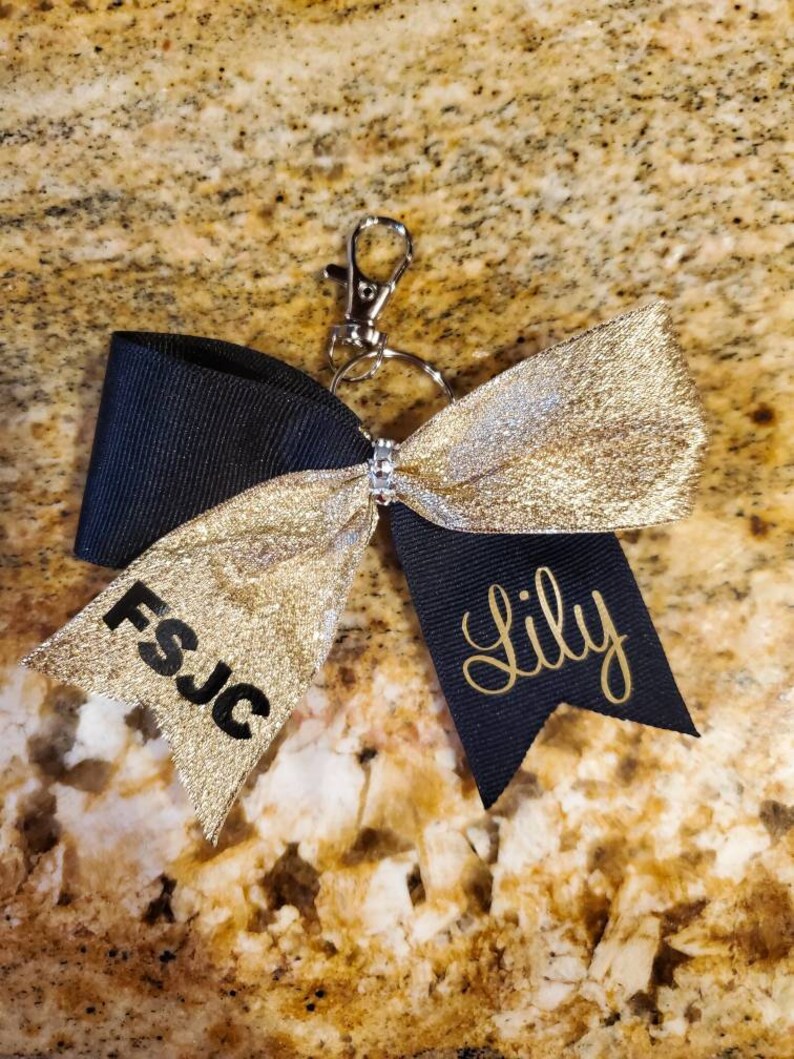 Cheer Bow Keychain - Etsy