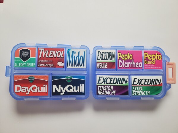 Printable Medicine Labels Pill Container, Travel Pill Case, Pill Case ...