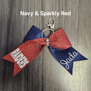 Cheer Bow Keychain - Etsy