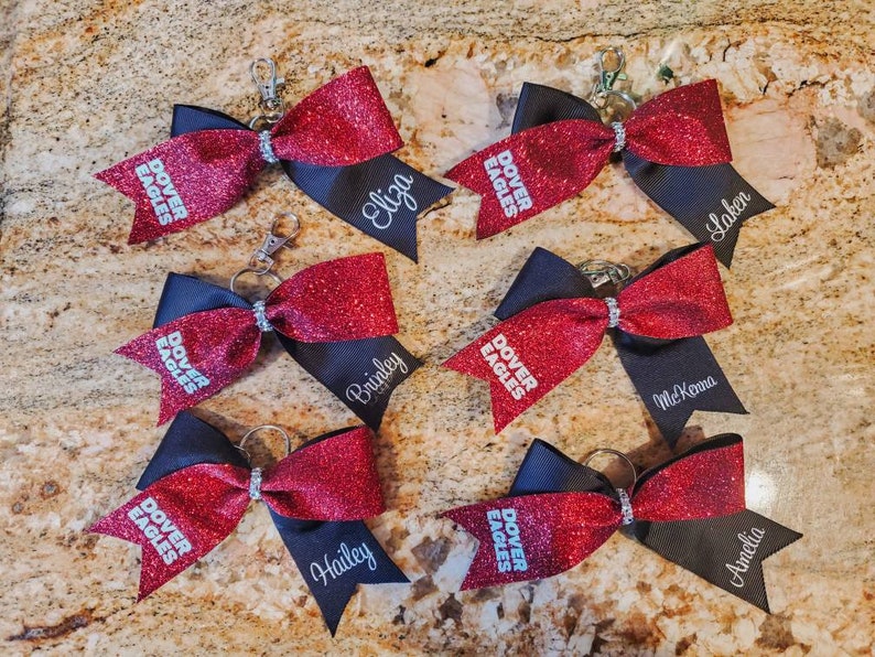 Cheer Bow Keychain - Etsy