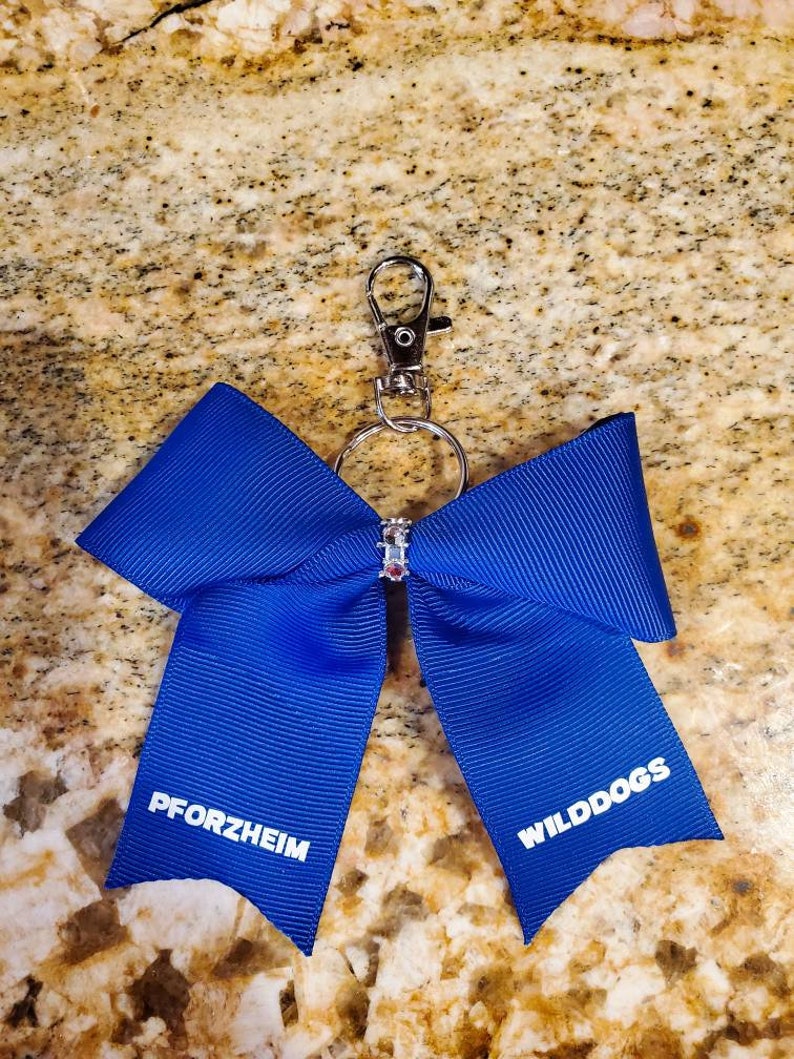 Cheer Bow Keychain - Etsy