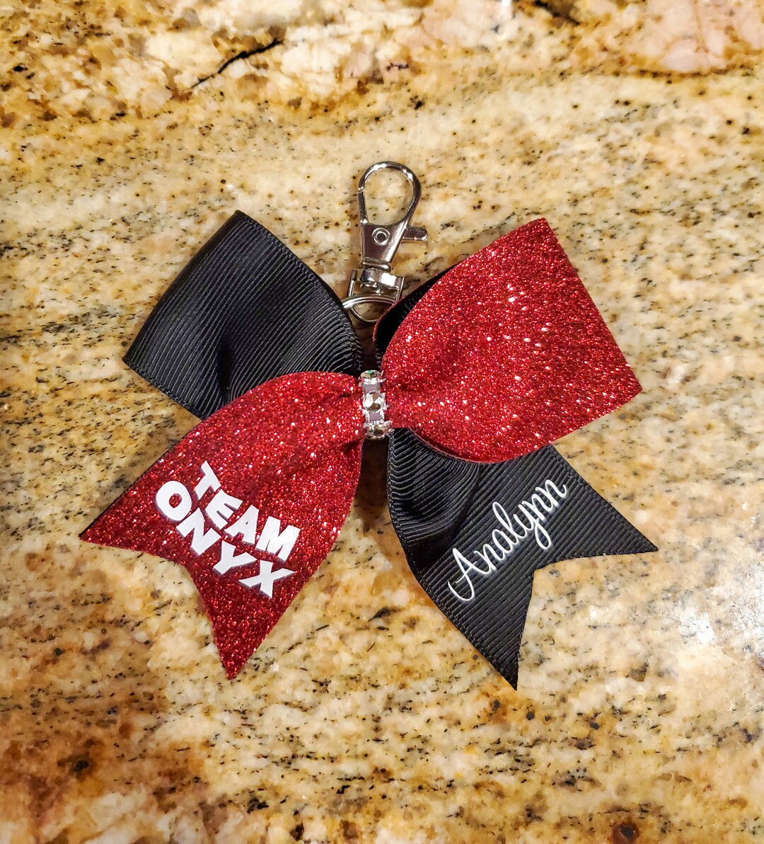 Cheer Bow Keychain - Etsy