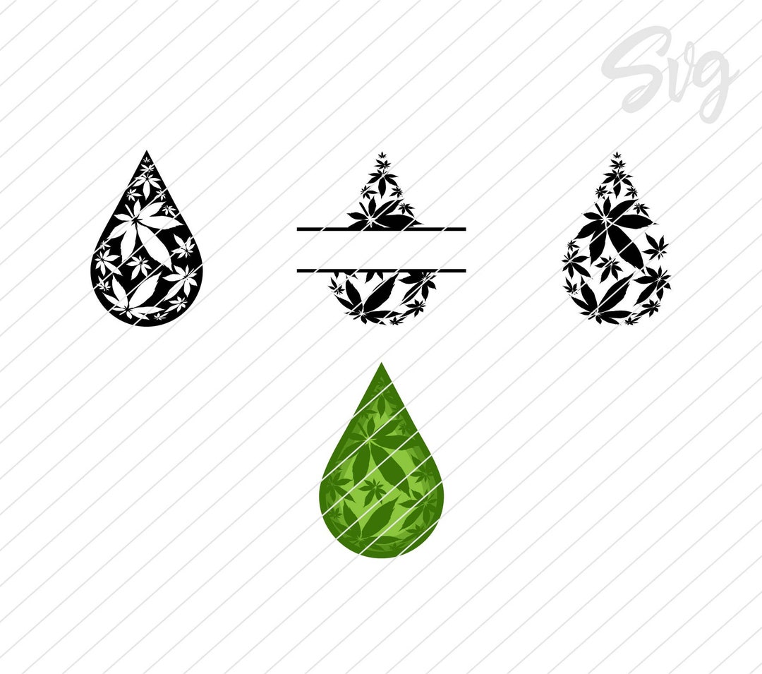 Cannabis Droplet Svg and Png File | Marijuana Droplet Svg and Png ...