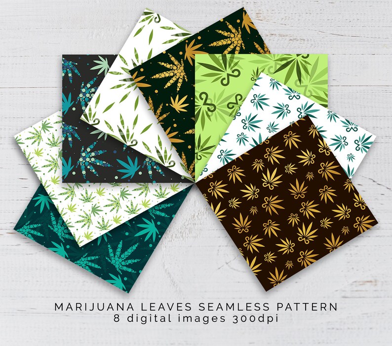 Marijuana Leaves Seamless Pattern Marijuana Leaves - Etsy
